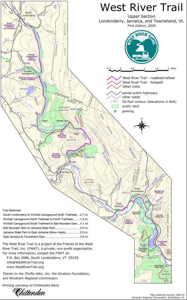 UPPER SECTION MAP – THE WEST RIVER TRAIL