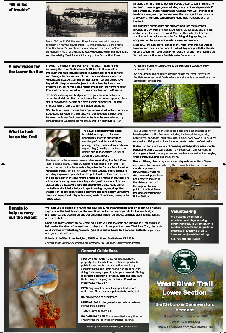LOWER SECTION MAP – THE WEST RIVER TRAIL